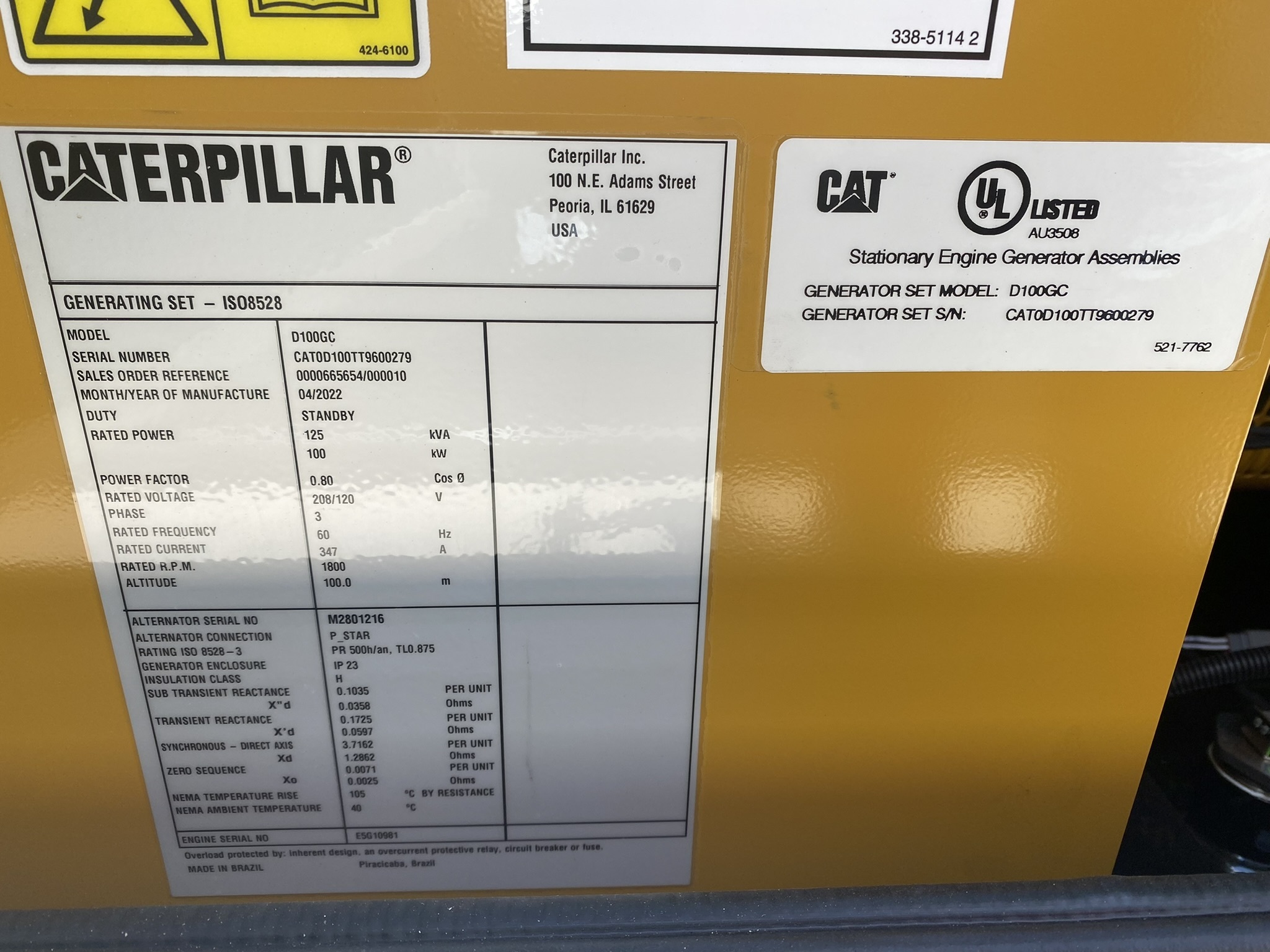 New Caterpillar C4.4 Diesel Generator 0 Hrs EPA Tier 3 | 100 KW | 0 ...